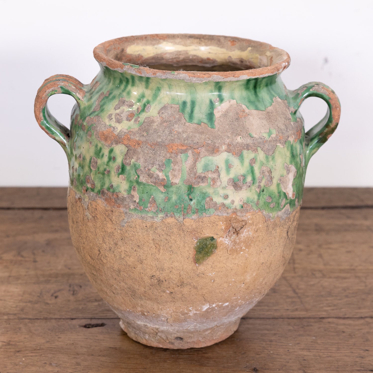 19th Century French Pot de Confit or Confit Pot with Light Green Glaze ...