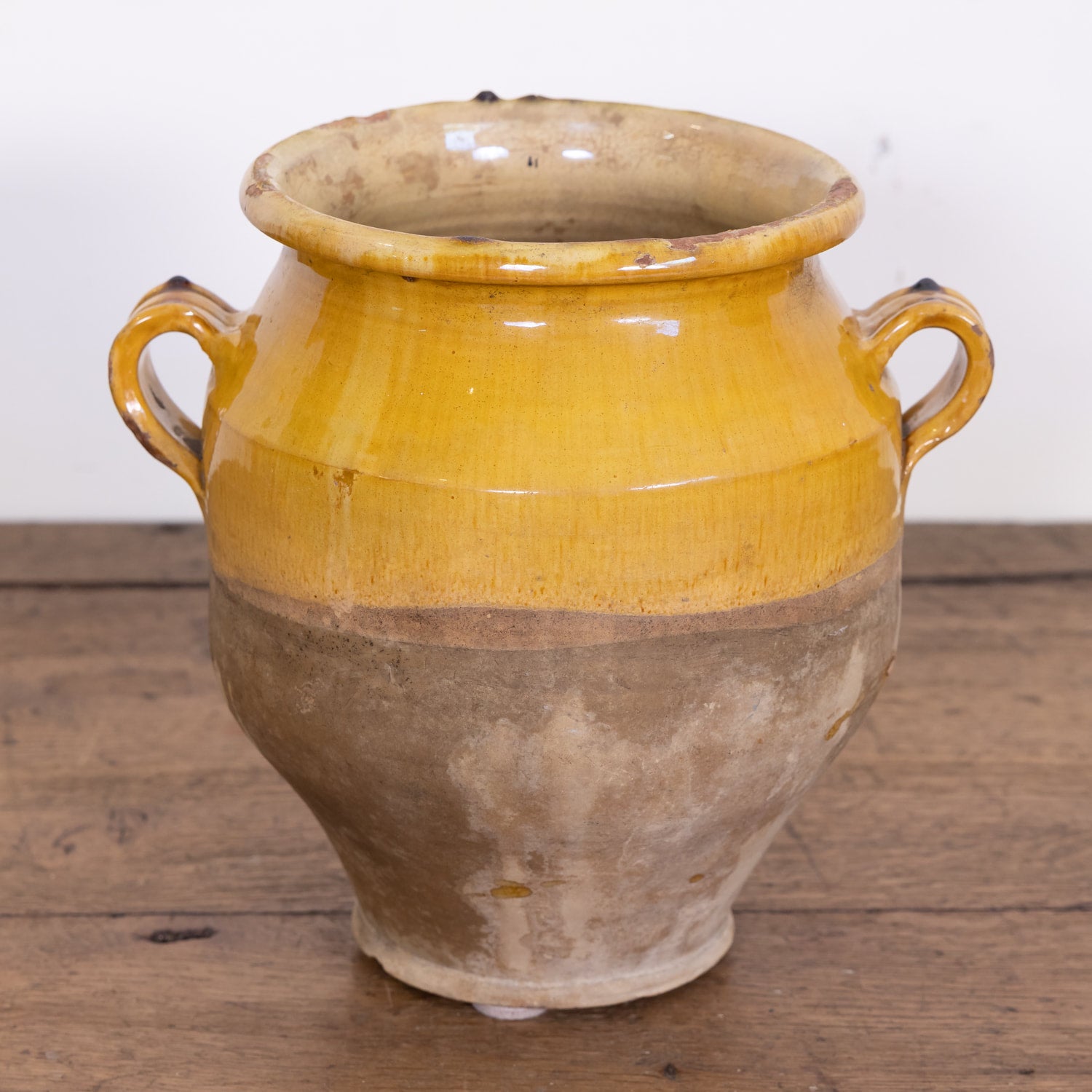 19th Century French Pot de Confit or Confit Pot with Yellow Glaze ...